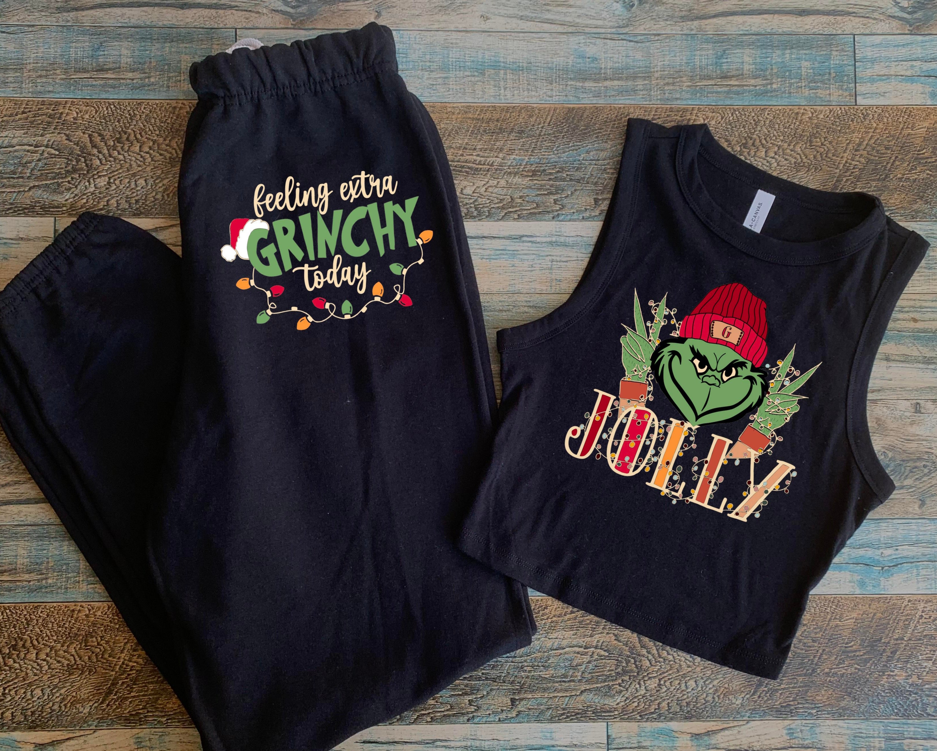 Jolly Christmas Crop and sweatpants – mamapowerco